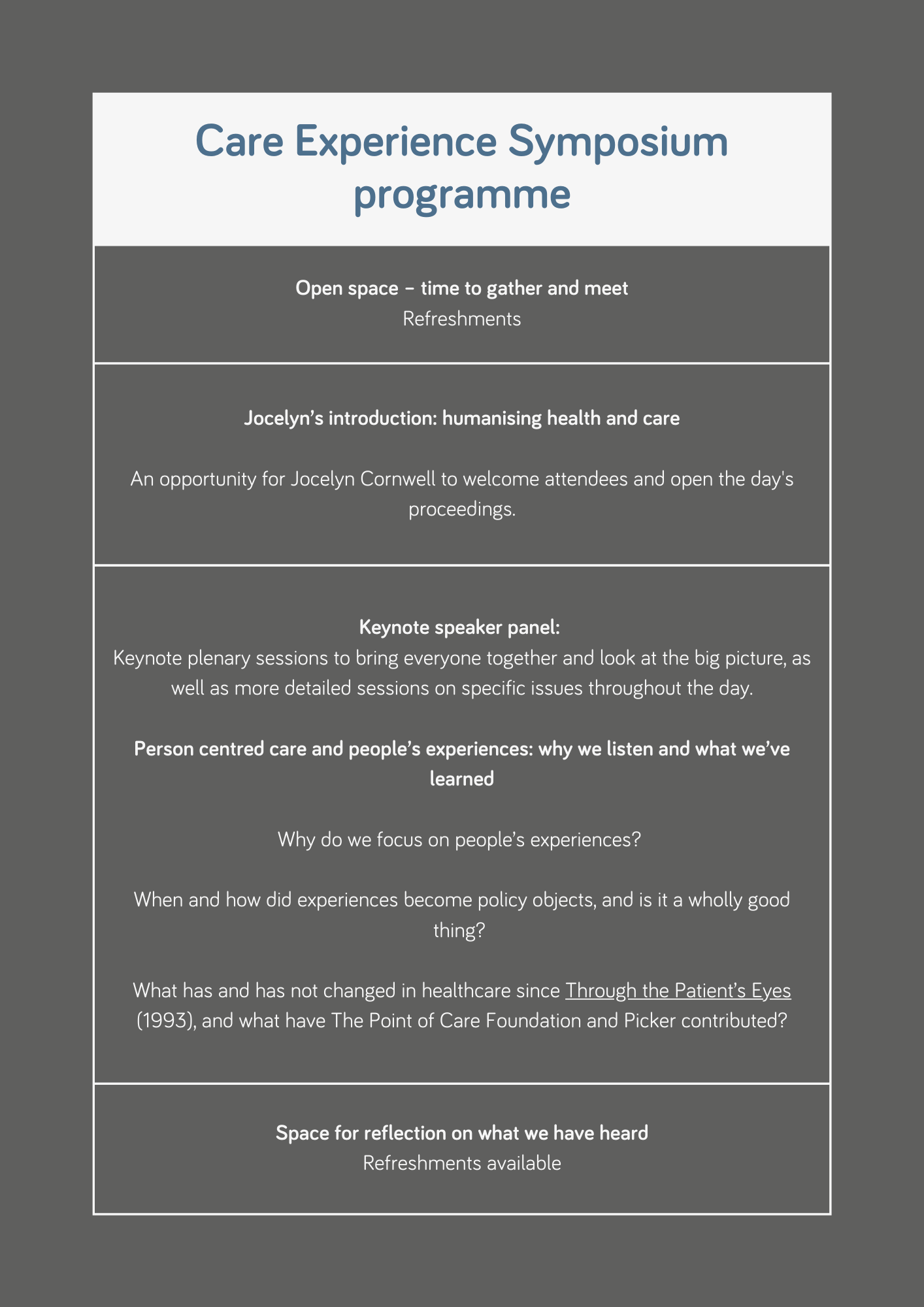 Care Experience Symposium - Point of Care Foundation